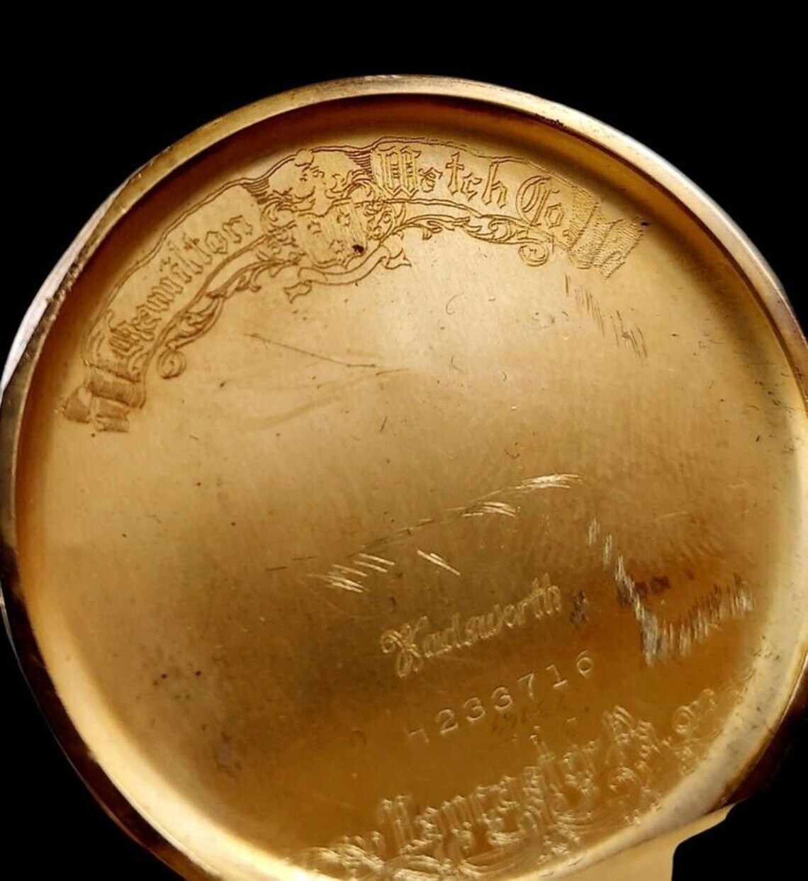 Hamilton 1940's 14k Yellow Gold Pocket Watch Grade 917 17J 3 Adj ...