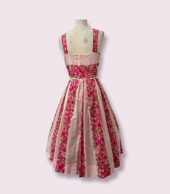 1950's Vintage Wide Strap Shelf Bust Summer Dress Wit… - Gem