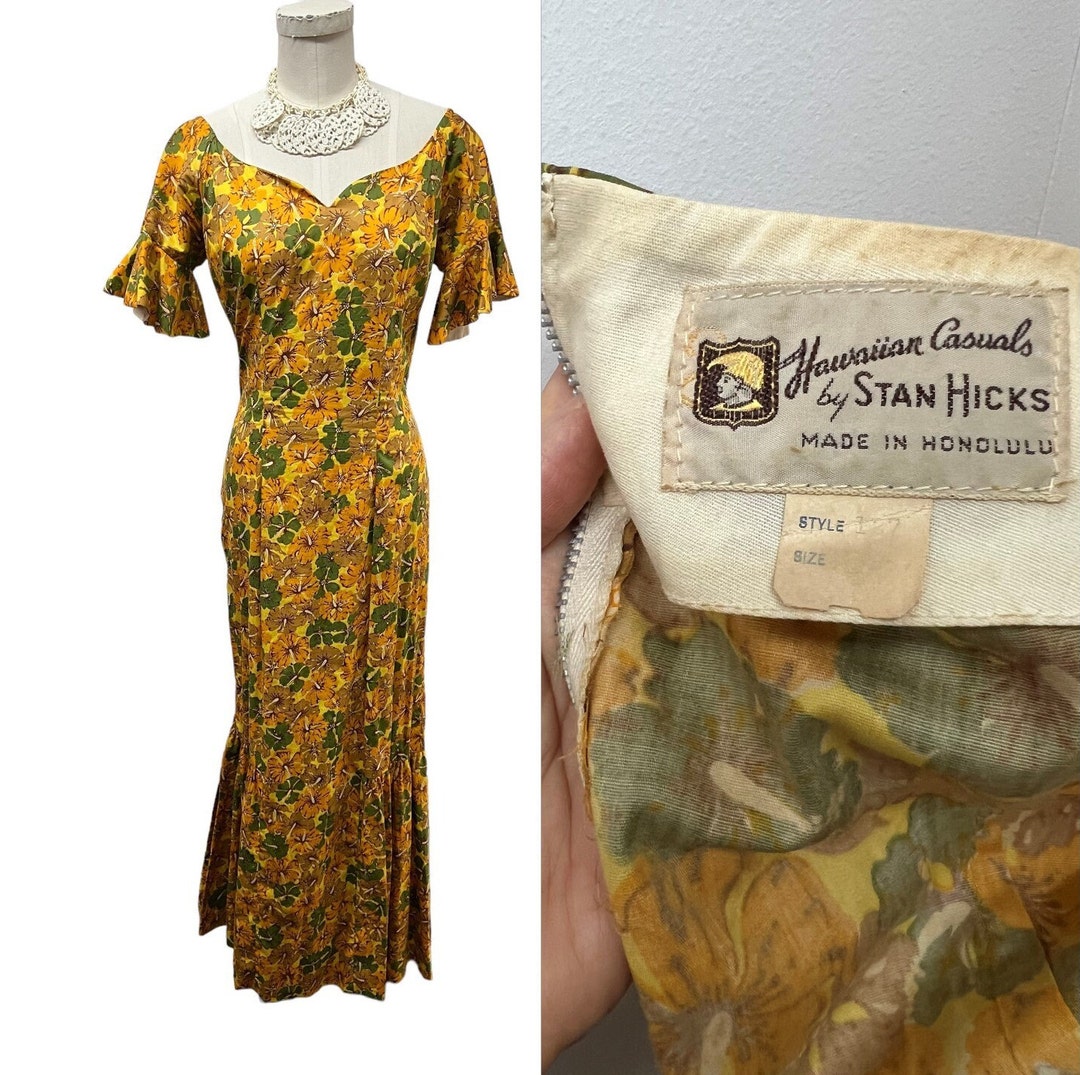 1950's Stan Hicks Made in Hawaii Mermaid Dress Perfect for Tiki Oasis ...