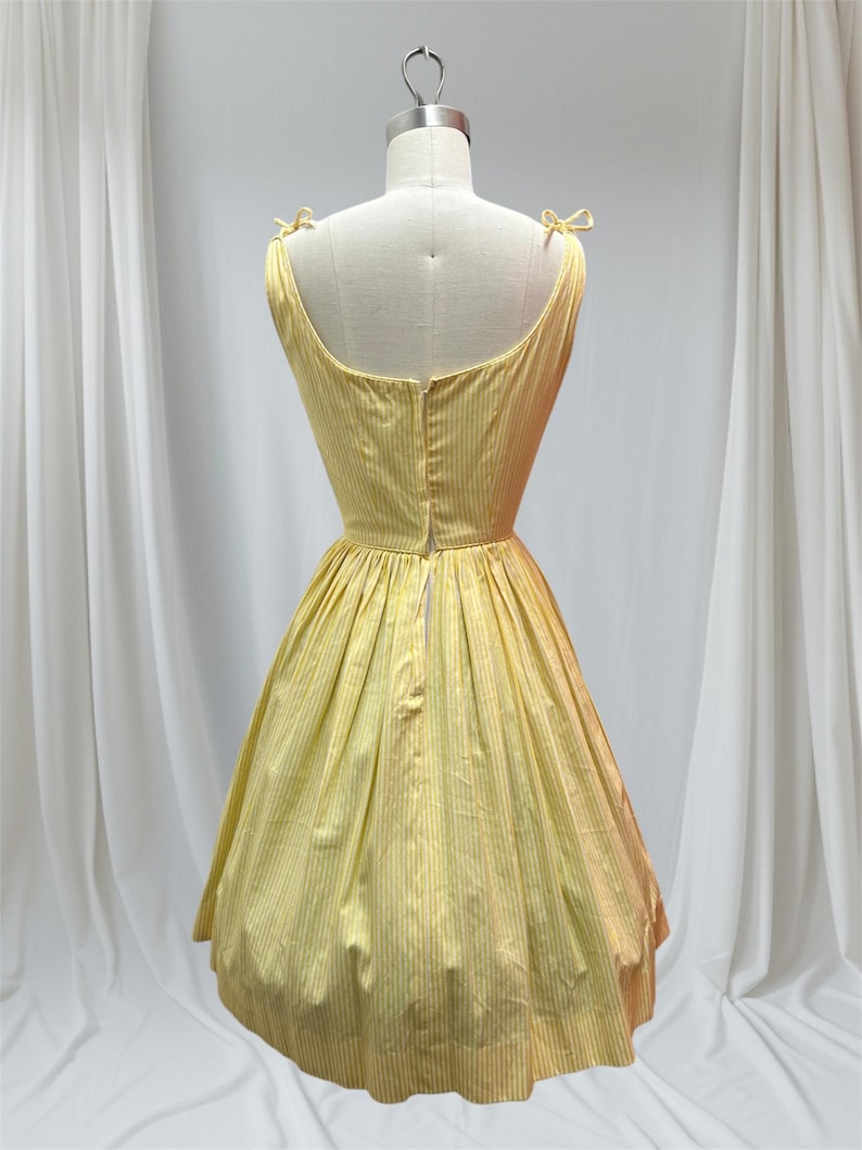 1950's Vintage Candy Jones California Summer Dress With Yellow & White ...