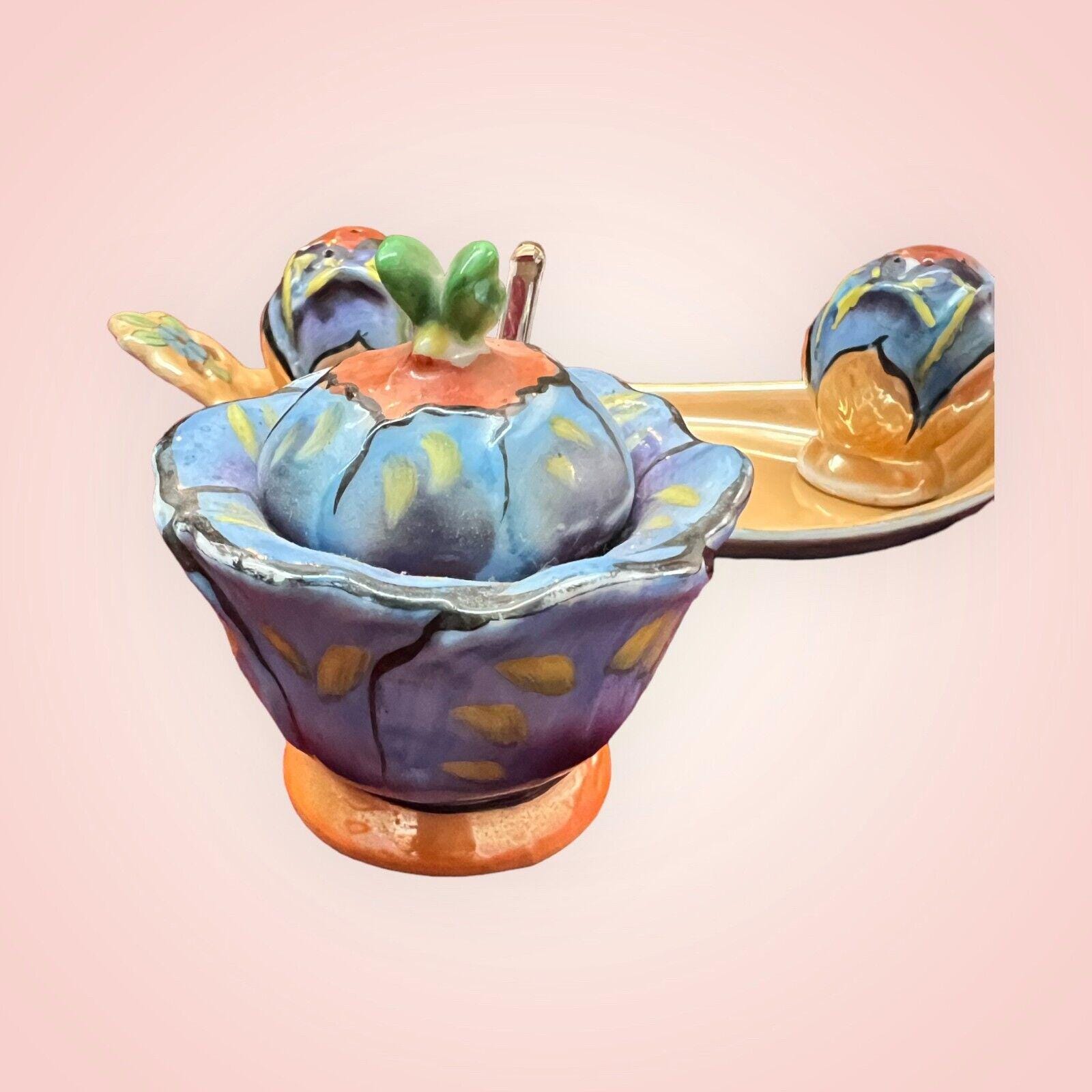 Rare Antiques 1900's - 1930's Figural Lusterware Condiment Set Noritake ...