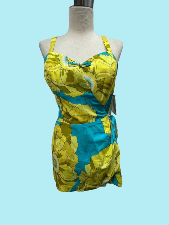 1950 1960 Vintage Paradise Hawaii Swimsuit Romper Siz… - Gem
