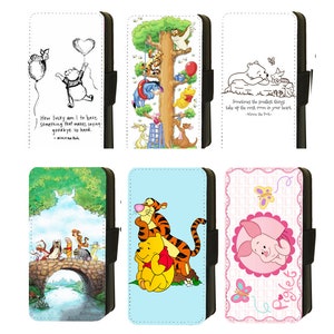 Winnie the Pooh Tigger Eeyore Flip/wallet Phone Case Compatible With Apple Iphone, Google Pixel ...