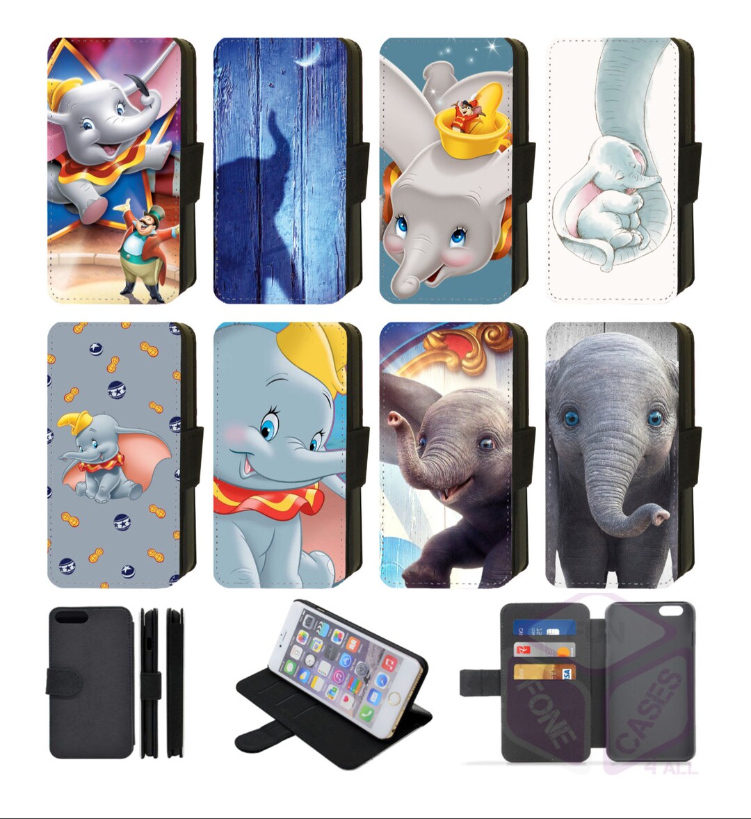 Dumbo the Elephant Disney Inspired Flip Phone Case Wallet Compatible ...