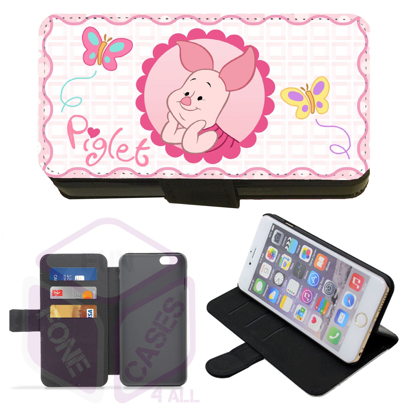 Winnie the Pooh Tigger Eeyore Flip/wallet Phone Case Iphone 4 - Etsy