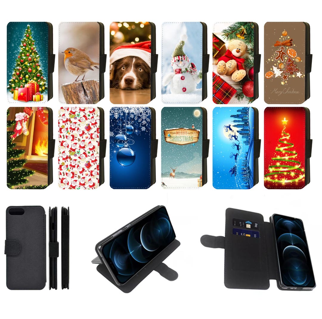 Christmas Santa Phone Wallet Case: Iphone, Holidays Flip Cover - Etsy