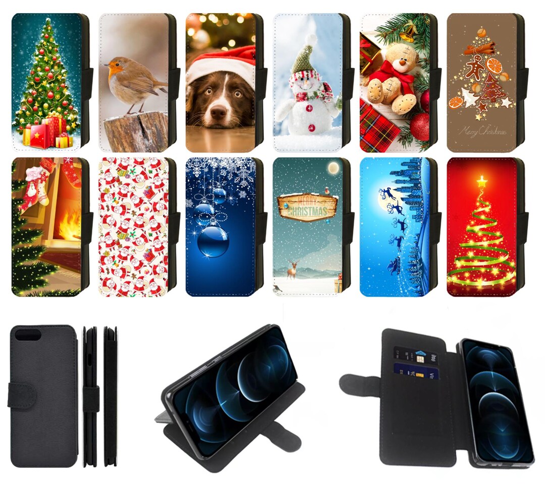 Christmas Santa Snowman Flip Wallet Phone Case for Samsung Galaxy - Etsy