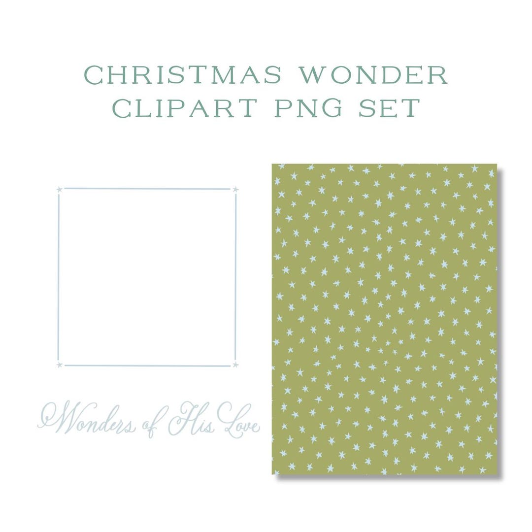 Wonders of His Love Clipart, Christmas Card PNG Art - Etsy