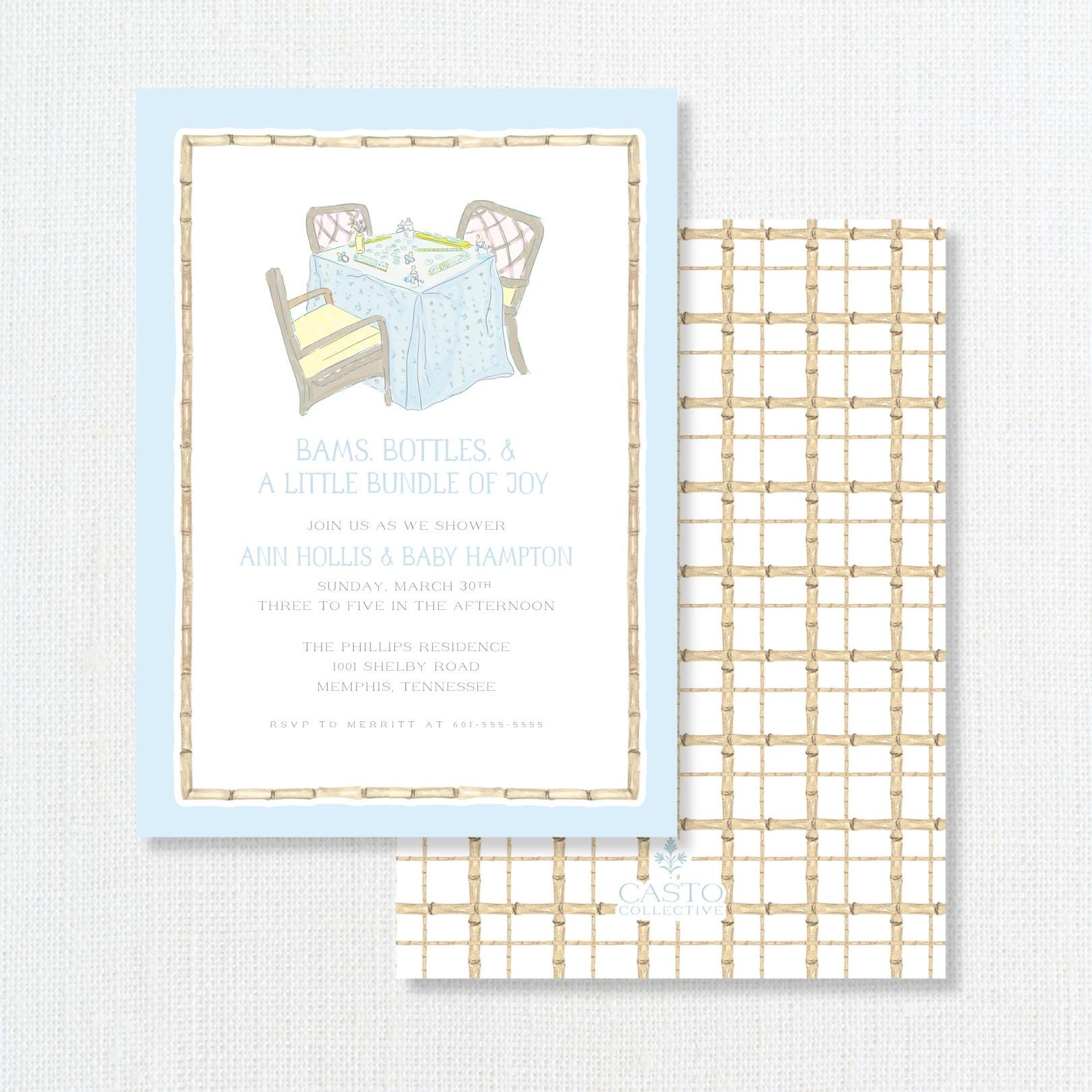 Mahjong Baby Shower Invitation, Mahjong Baby Boy or Girl Shower Suite ...