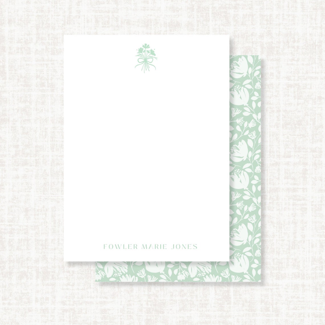 Custom Floral Southern Stationery, Personalized Notecards, Personalized ...
