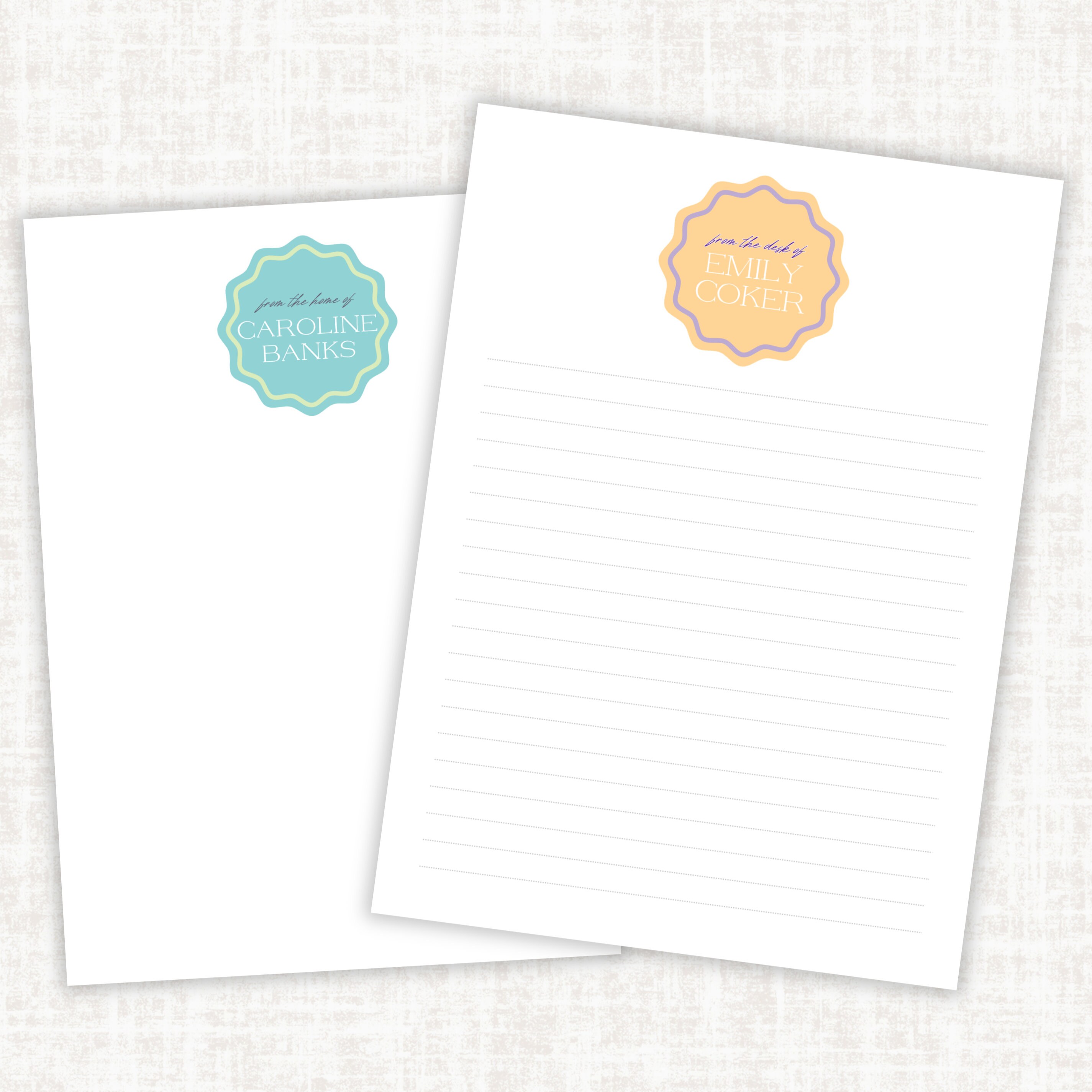 Wavy Personalized Notepad, Personalized Gifts, Mothers Day Gifts, - Etsy