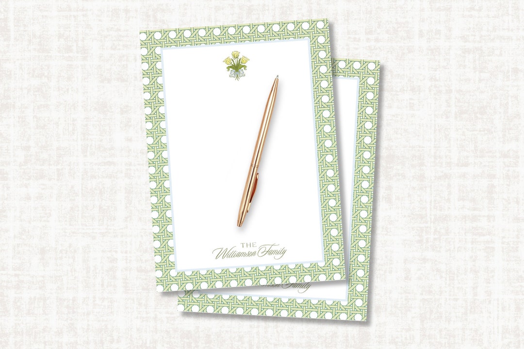 Tulip and Cane Notepad, Personalized Gifts, Custom Cane Notepad, Custom ...