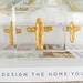 Golden Cross on Acrylic | Acrylic Block Art | Tabletop Lucite Block ...