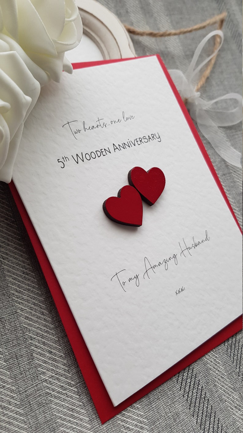 5th Wedding Anniversary Card Wooden Anniversary Giftwooden Etsy 5th-wedding-anniversary-card-wooden-anniversary-giftwooden-etsy