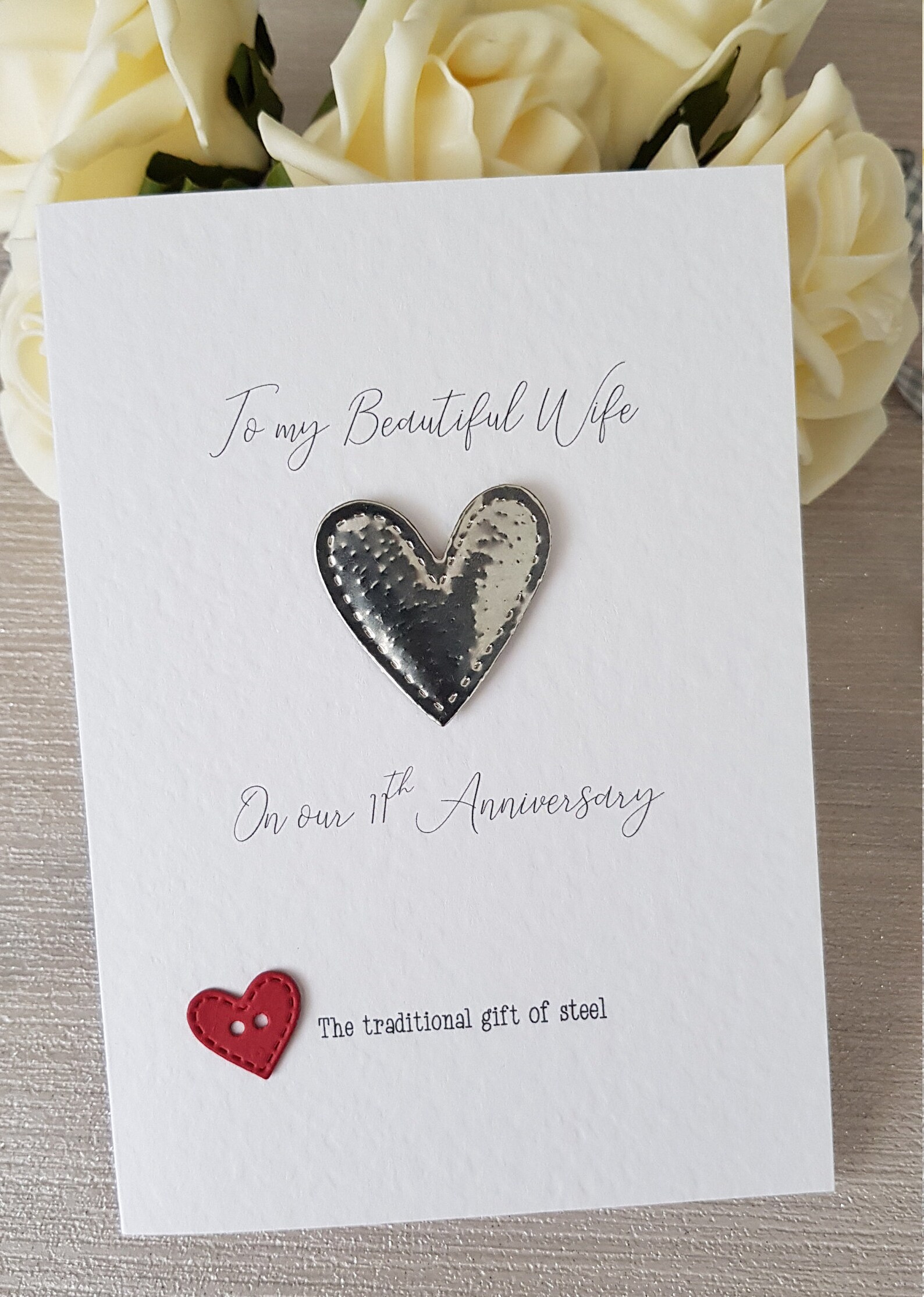 11th Anniversary Card Steel Anniversary Card11th Wedding Etsy
