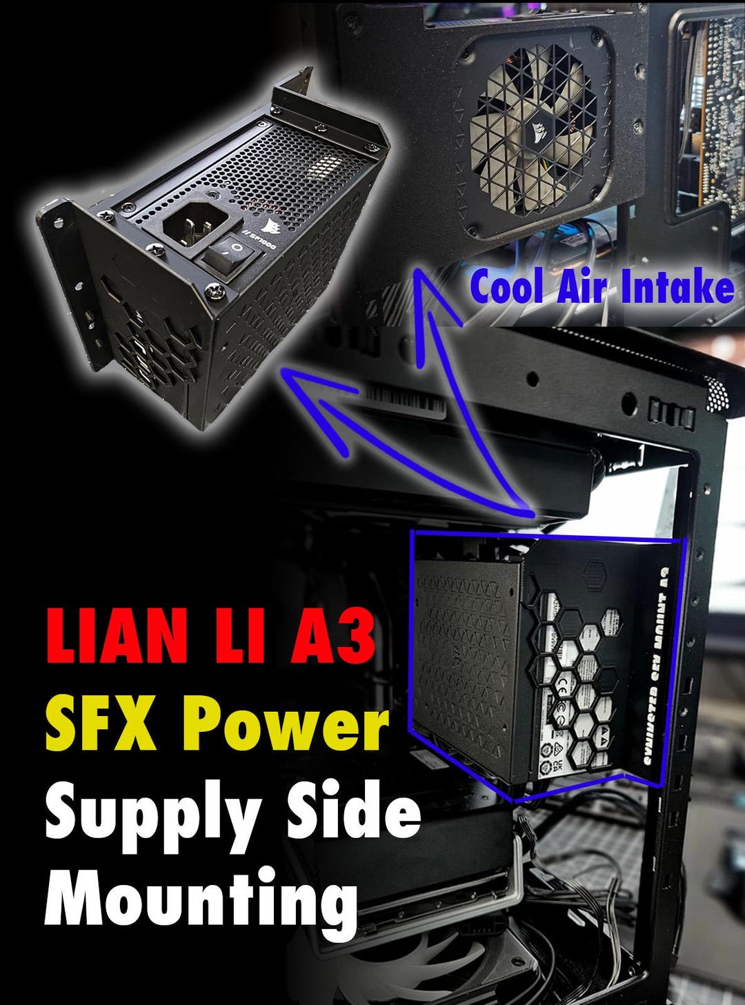 Lian Li A3 SFX Power Supply Side Case Mount - Made/shipped in USA - Etsy