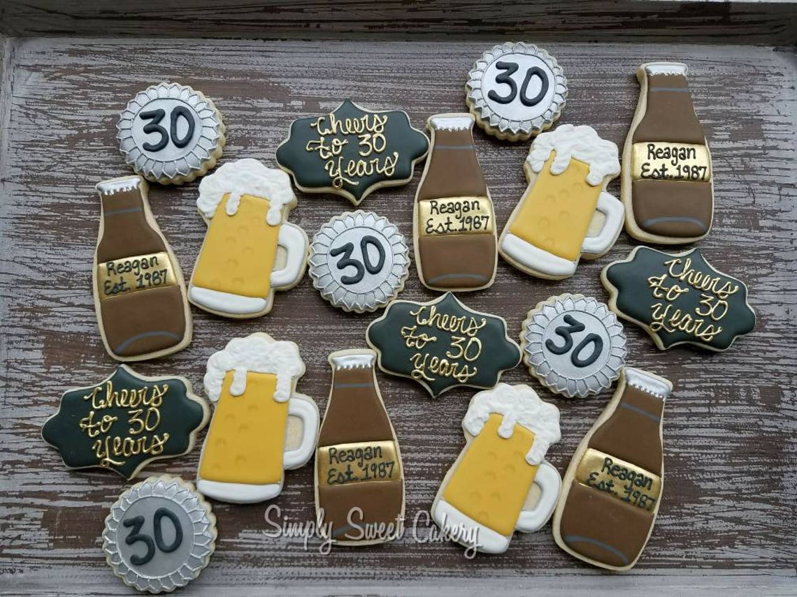 21st Birthday Beer Cookies 36 Cookies | Etsy