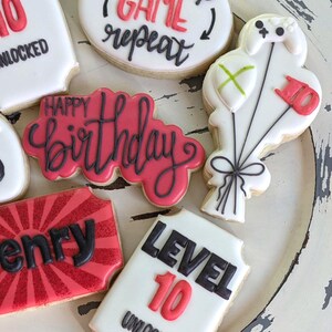 Video Game, Gamer Birthday Cookies ( 36 Cookies) - Etsy