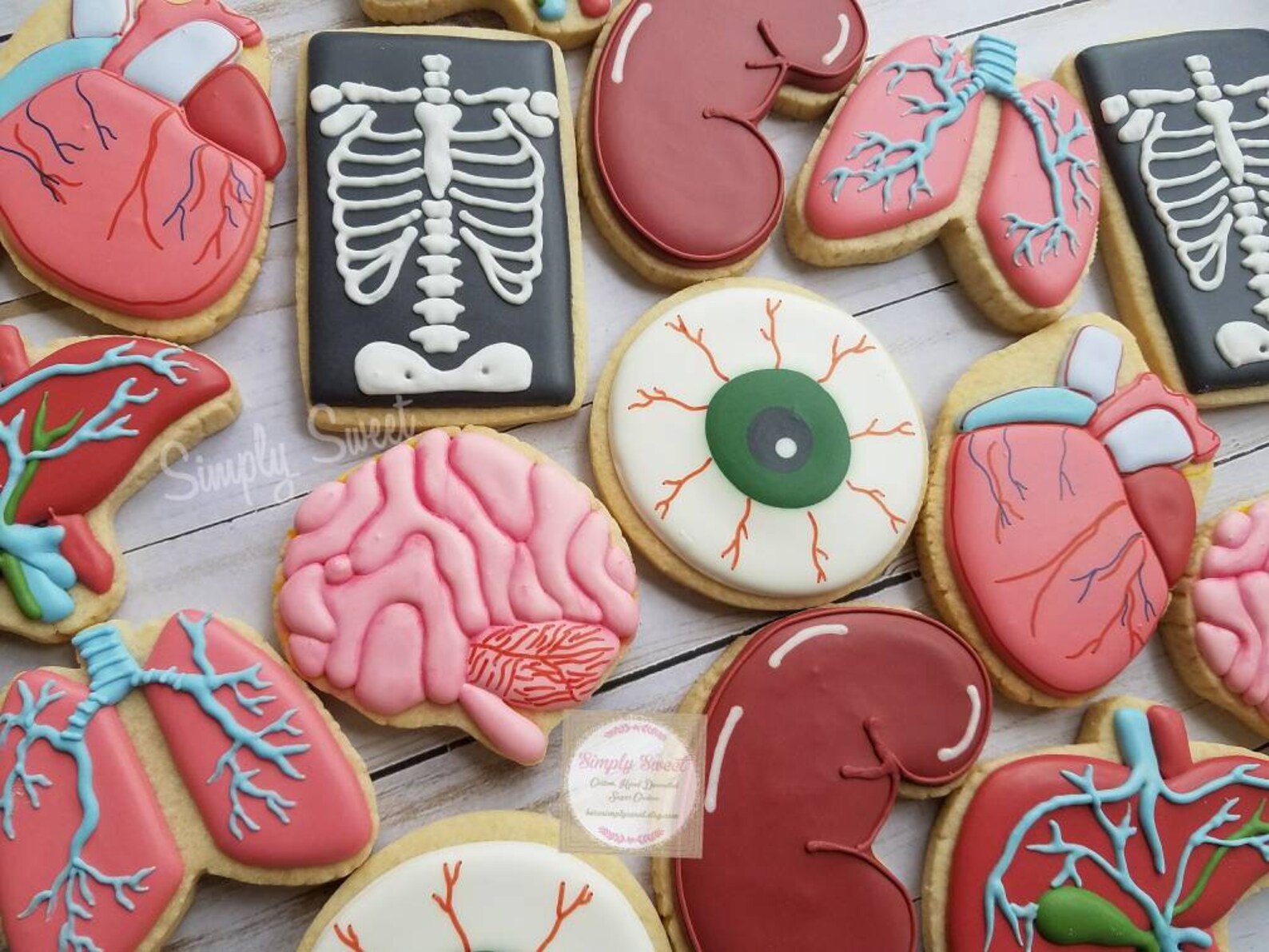 Organ/body Sugar Cookies 60 Cookies - Etsy