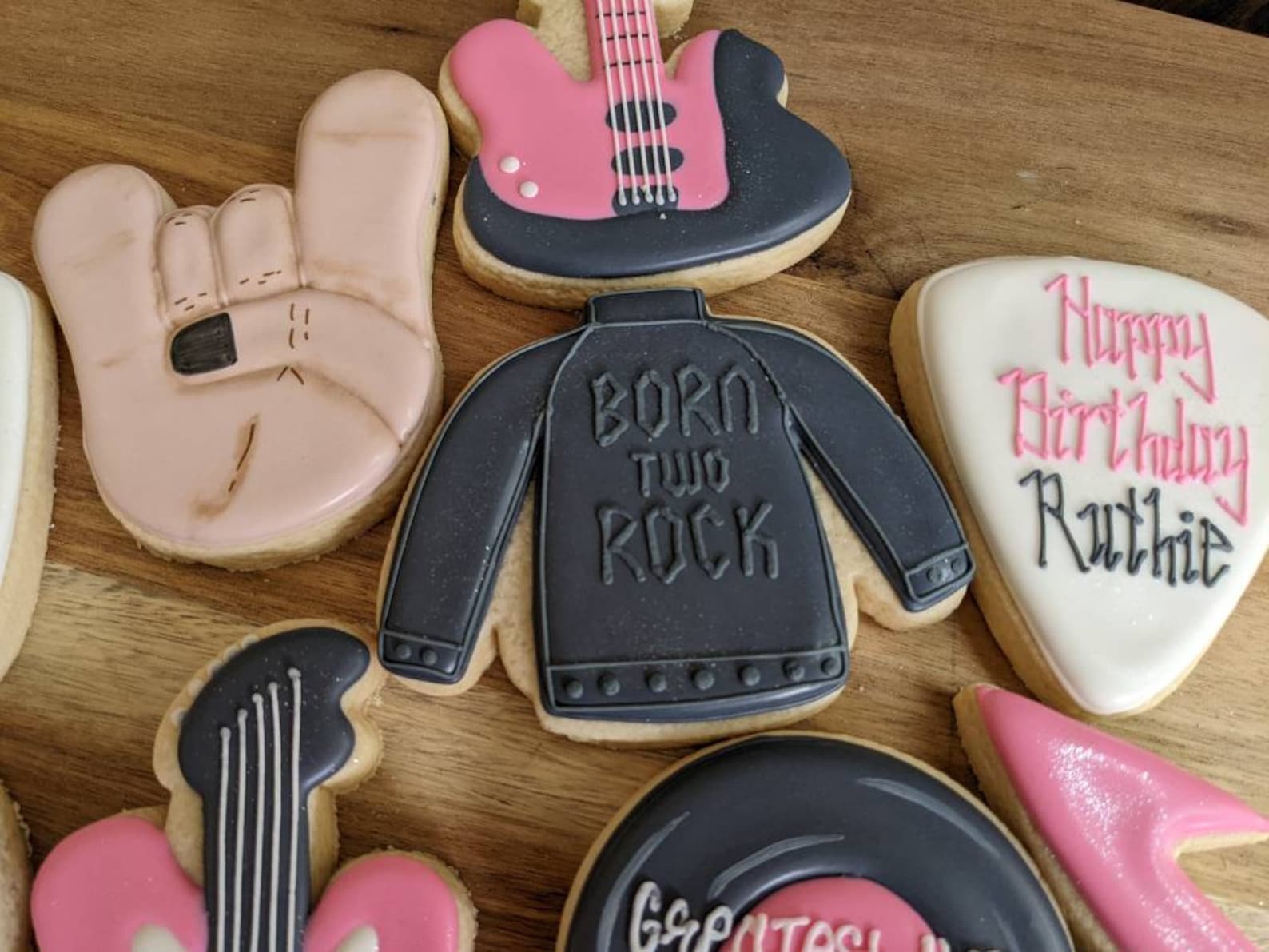 Born Two Rock, Rock Music Themed Cookies (36 Cookies) - Etsy