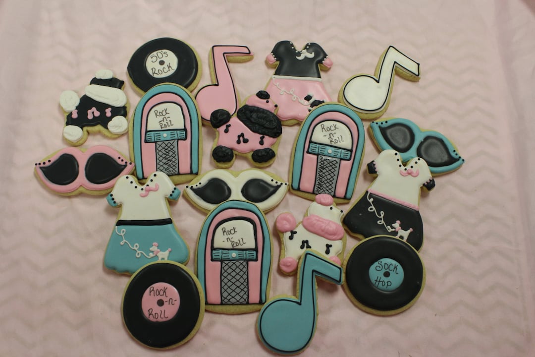 50's Themed Sugar Cookies (36 Cookies) - Etsy
