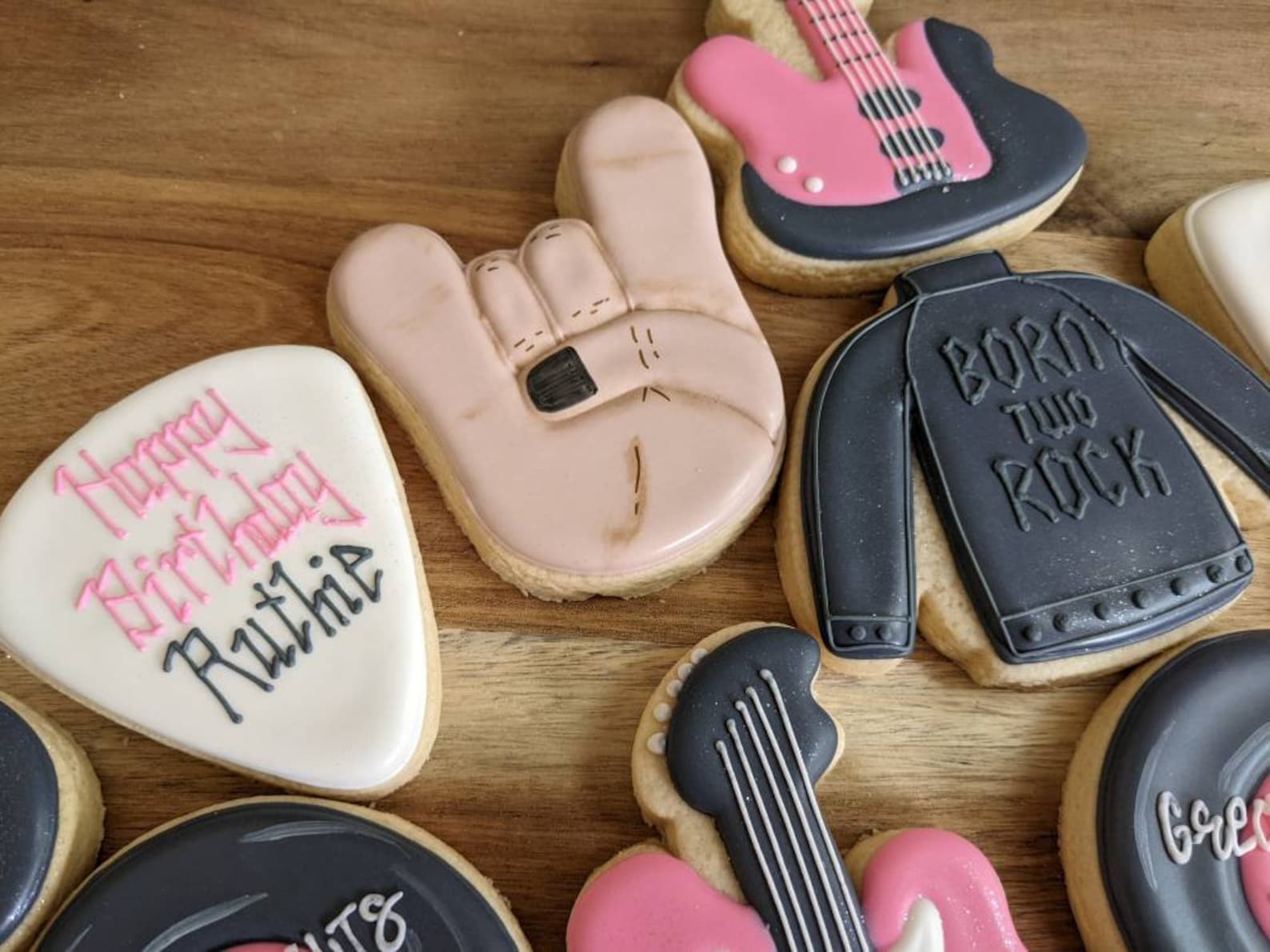 Born Two Rock, Rock Music Themed Cookies (36 Cookies) - Etsy