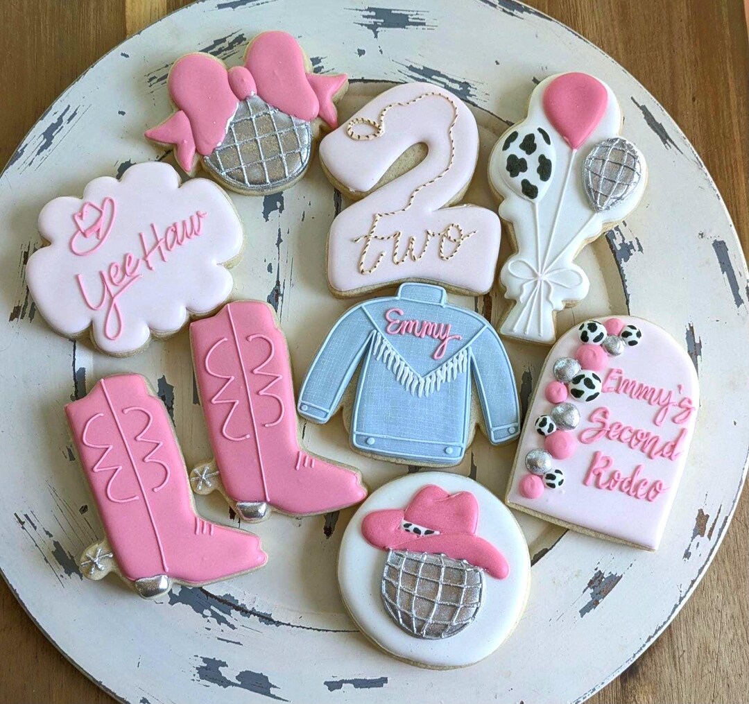 Cowgirl Disco Birthday Sugar Cookies (36 Cookies) - Etsy