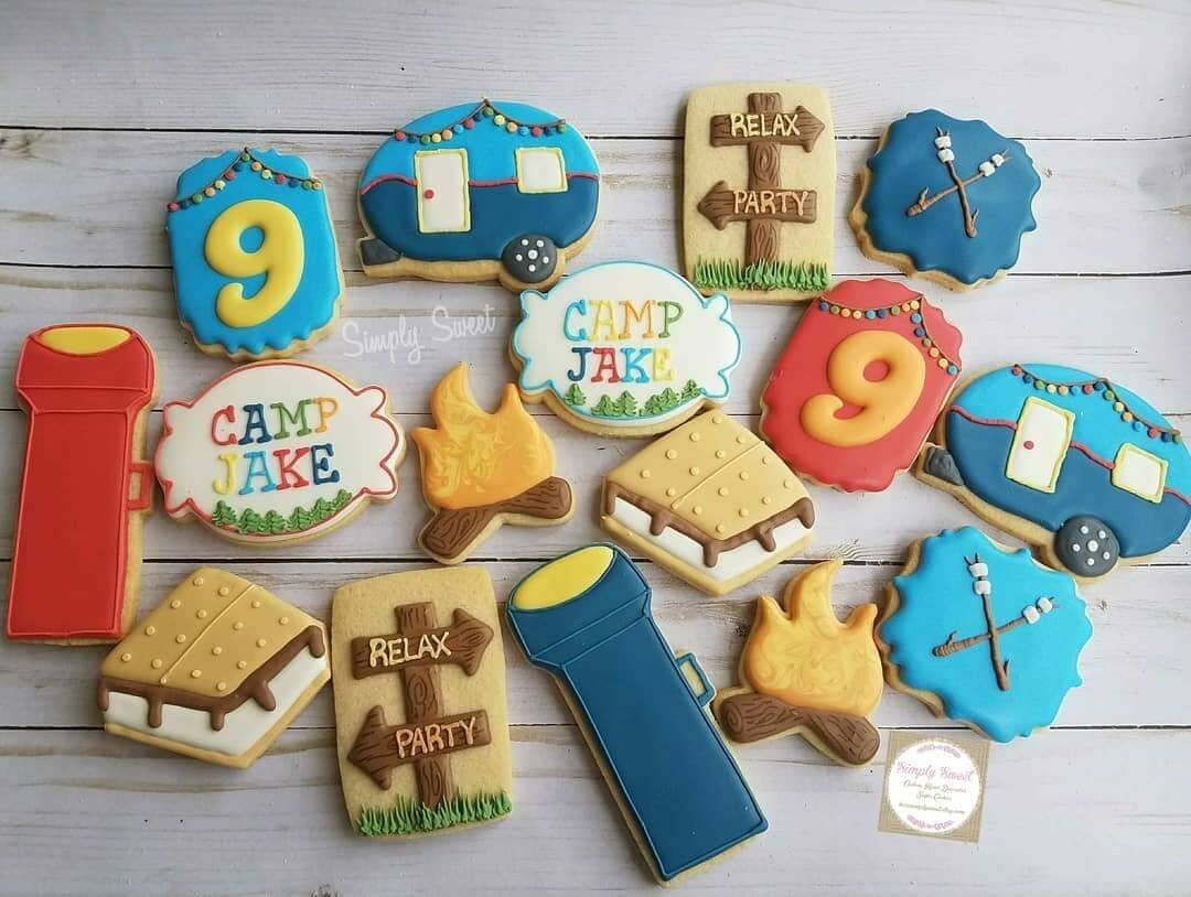 Camping Themed Cookies (36 Cookies) - Etsy