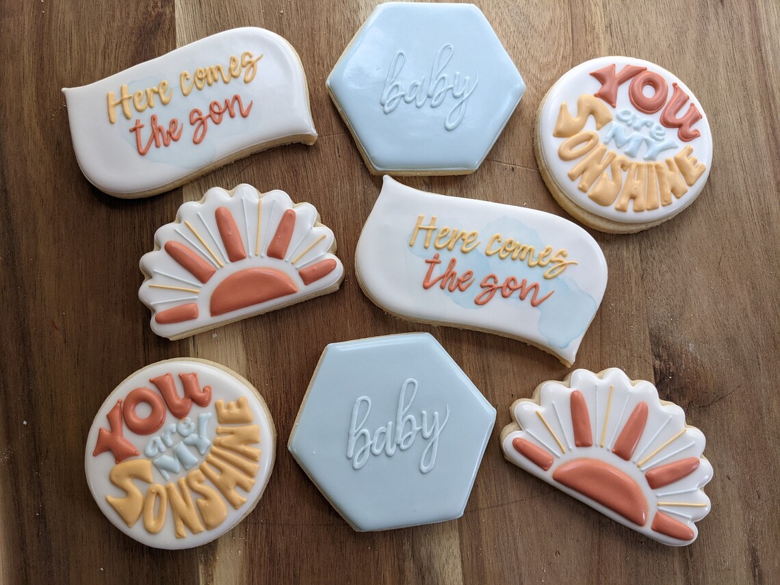 Sunshine Themed, Here Comes the Sun Birthday Cookies (36 Cookies) - Etsy