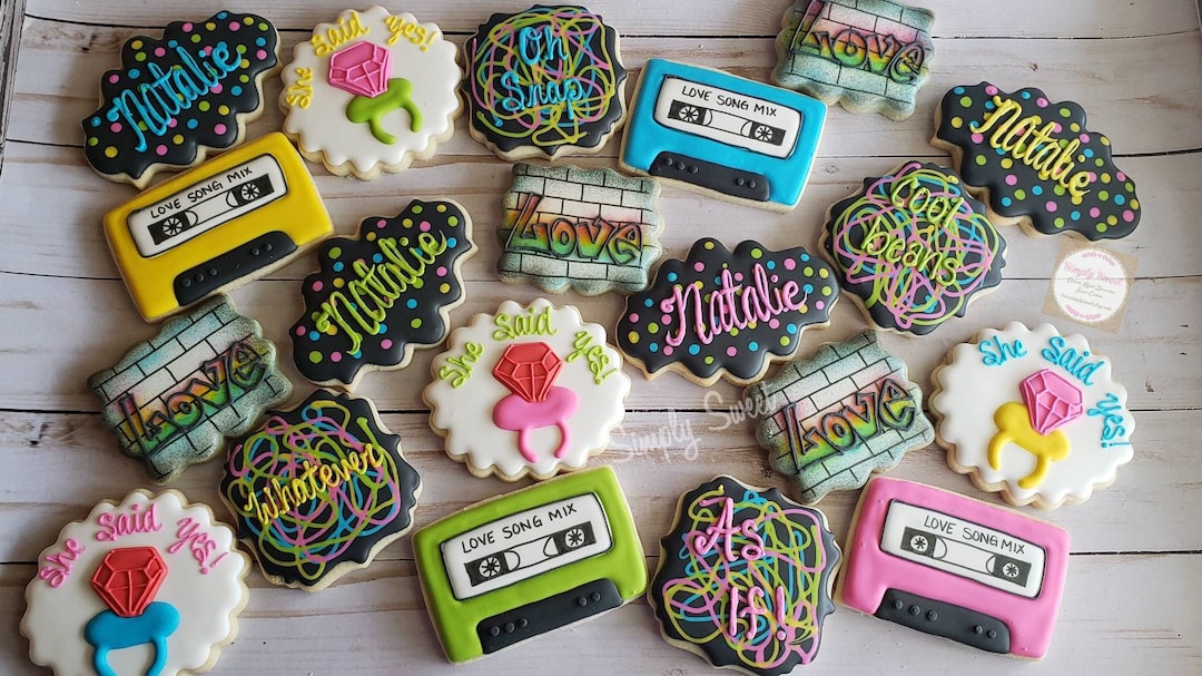 90s Themed Bachelorette Cookies (48 Cookies) - Etsy