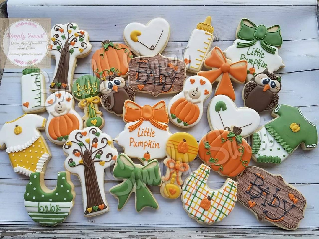 Little Pumpkin/fall Baby Shower Cookies 48 Cookies - Etsy