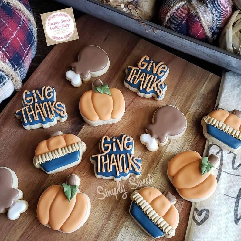 Thanksgiving Turkey Day Mini Cookies 6 Packs of 4 - Etsy