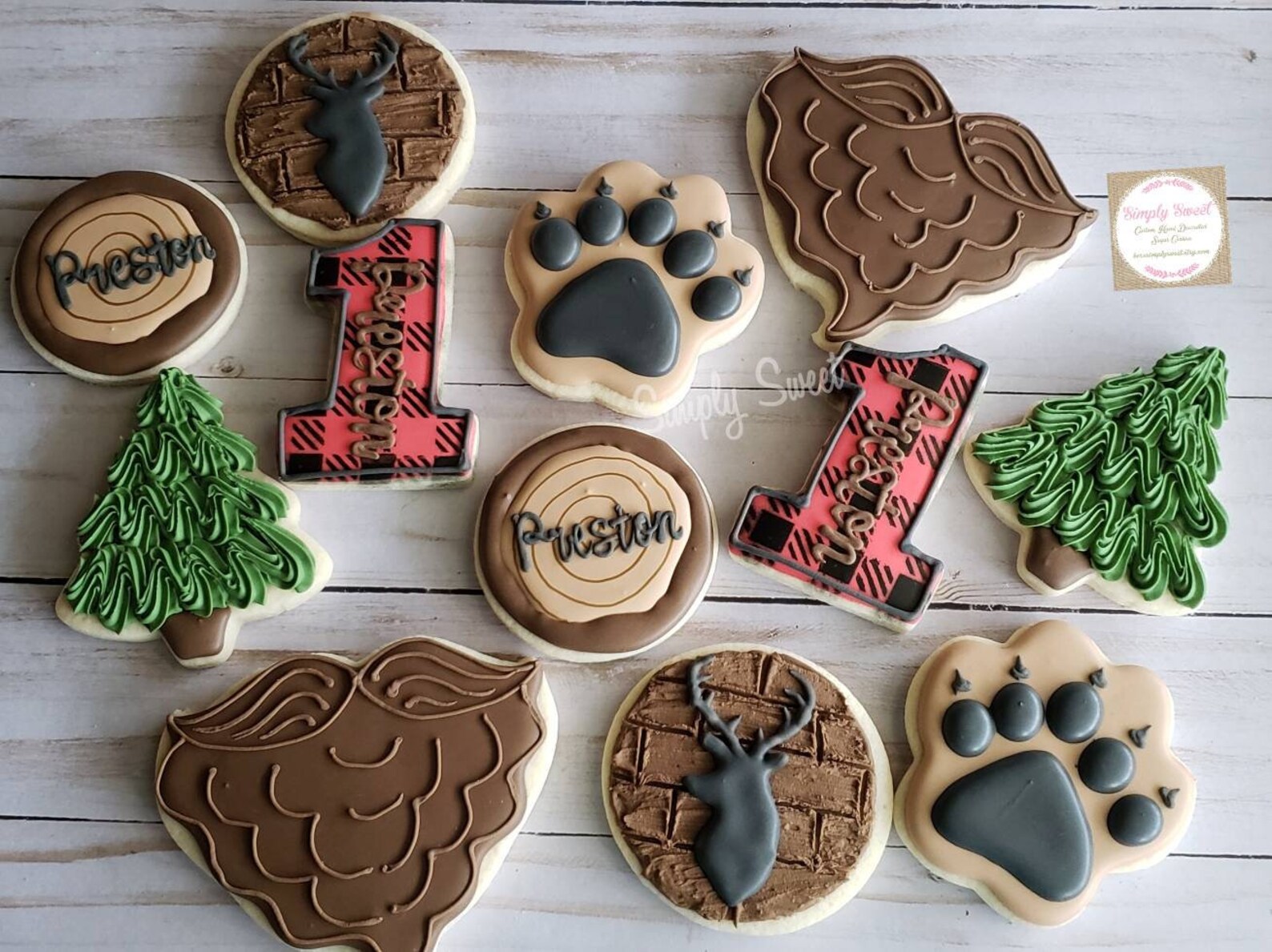 Lumberjack Themed Birthday Cookies 48 Cookies | Etsy