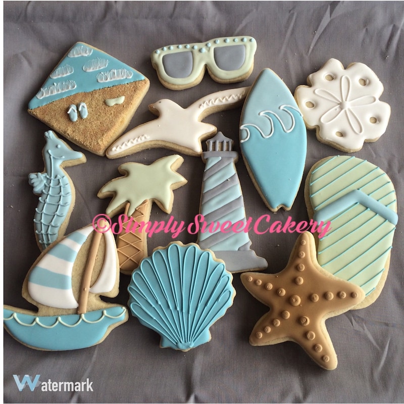 Beach Theme Cookies - Etsy