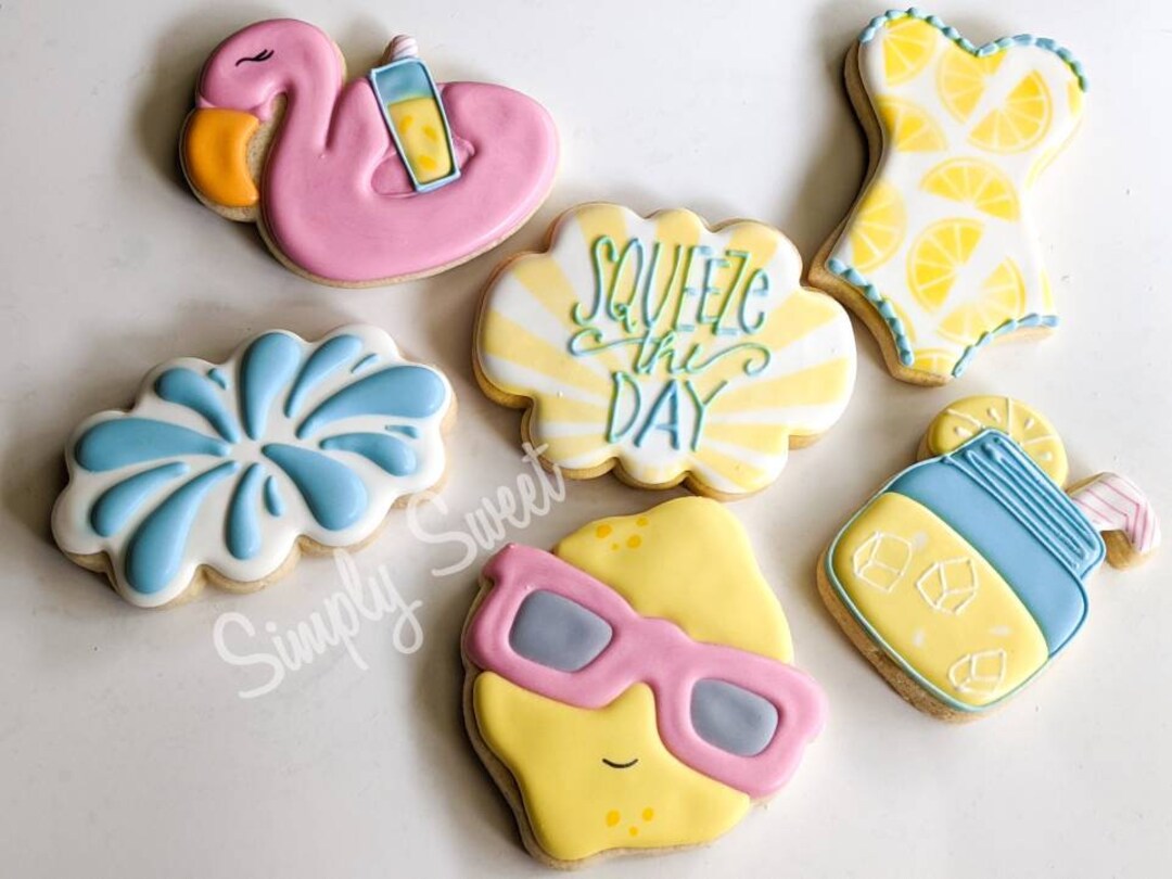Squeeze the Day, Lemonade, Pool Party Cookies (36 Cookies) - Etsy
