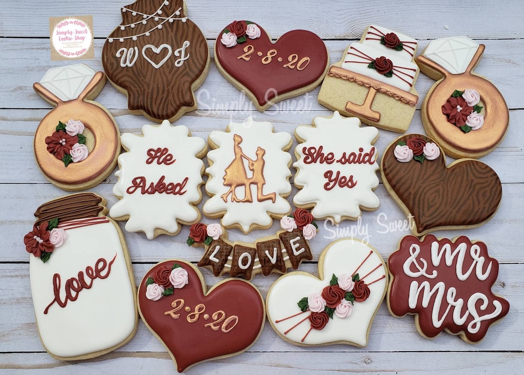 Rustic Bridal Shower Cookies 5 Dozen - Etsy