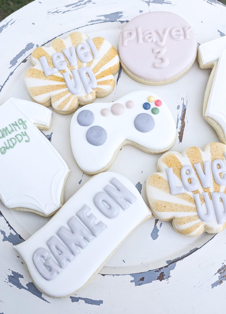 Video Game, Gamer Baby Shower Cookies ( 36 Cookies) - Etsy
