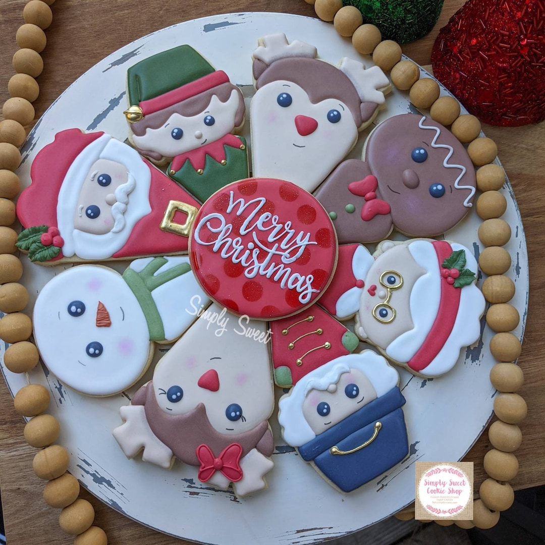 Christmas Character Platter (9 Cookies) - Etsy