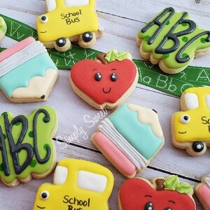 Back to School Mini Sugar Cookies (15 Packs of 4) - Etsy