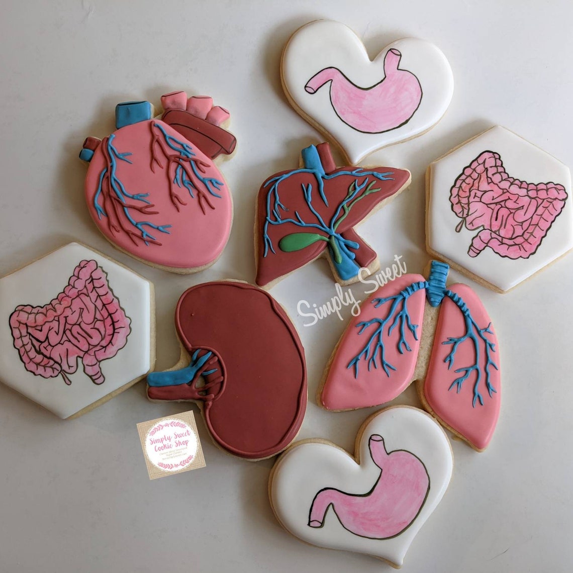 Organ/body Sugar Cookies 60 Cookies - Etsy
