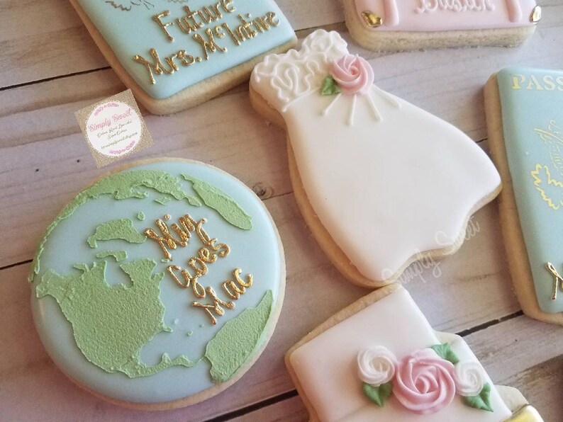 Travel Themed Bridal Cookies 60 Cookies - Etsy