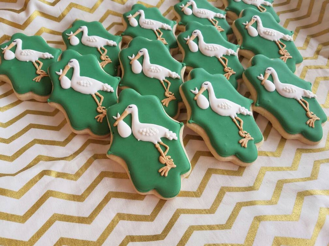 Stork Cookies (36 Cookies) - Etsy
