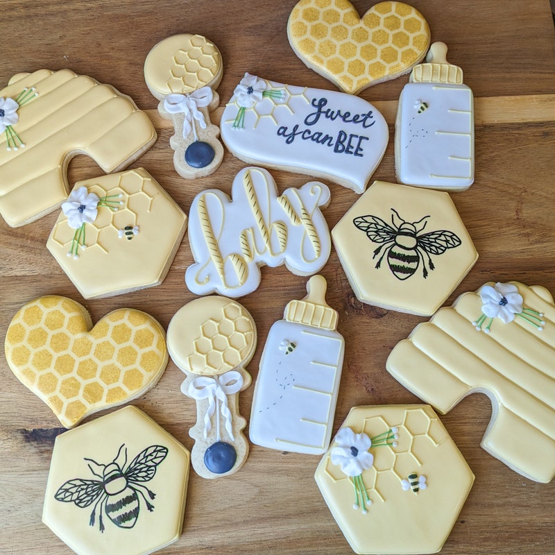 Bumble Bee Baby Shower Cookies - Etsy