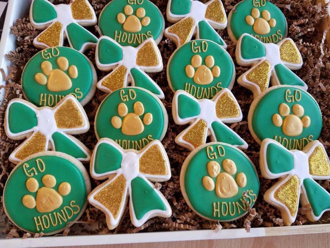 Bow and Logo Cheer Sugar Cookies 36 Cookies - Etsy