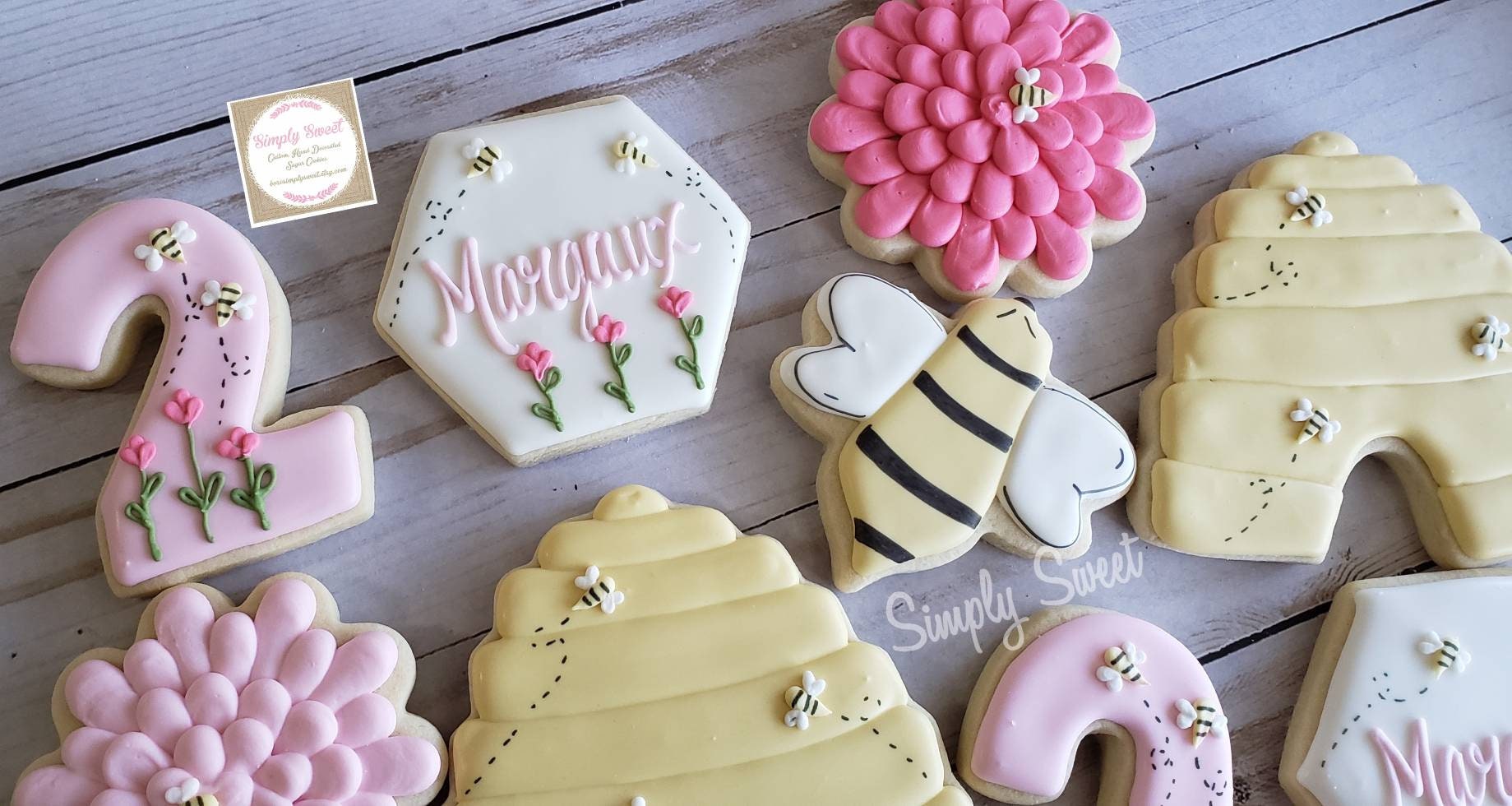 Busy Bee Birthday Cookies 36 Cookies | Etsy