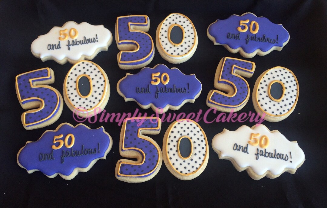 50 and Fabulous Cookies (36 Cookies) - Etsy