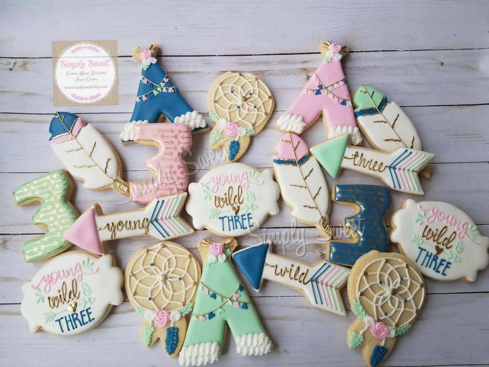 Young, Wild and Three Tribal Sugar Cookies - Etsy