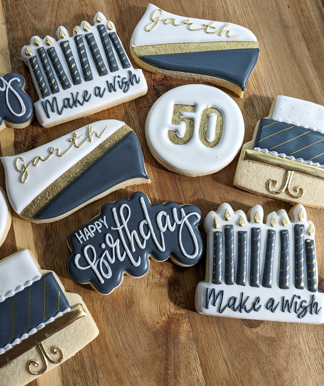 Custom Birthday Cookies, 50th Birthday (36 Cookies) - Etsy