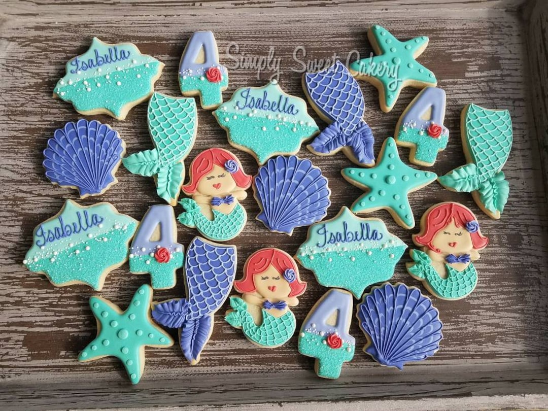 Mermaid Themed Cookies (36 Cookies) - Etsy