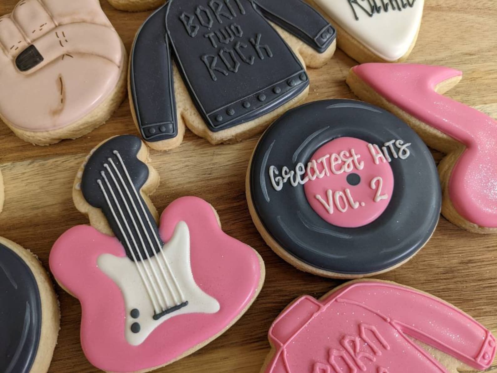 Born Two Rock, Rock Music Themed Cookies (36 Cookies) - Etsy